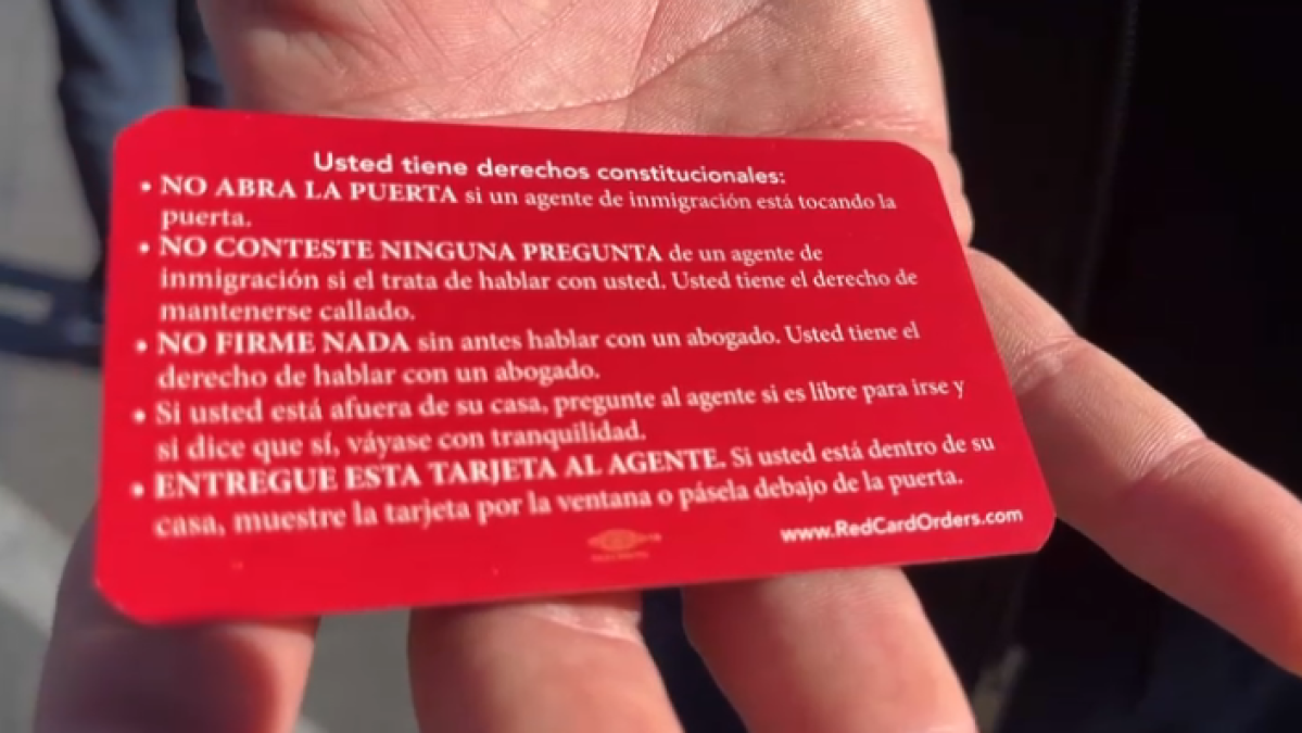 Tarjeta Roja derechos constitucionales de inmigrantes en EEUU ...